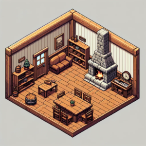 【フリー素材】RPGの小屋の中｜クォータービュー（7枚）