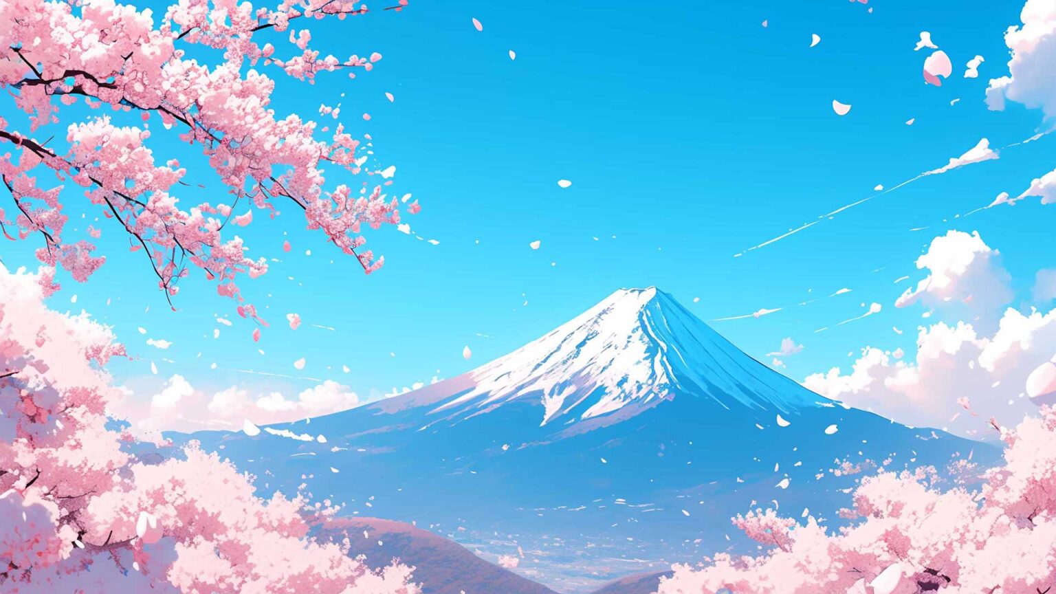 【フリー素材】桜と富士山(4枚)