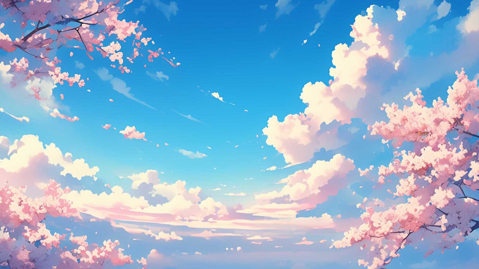 【フリー素材】桜と青空(8枚)