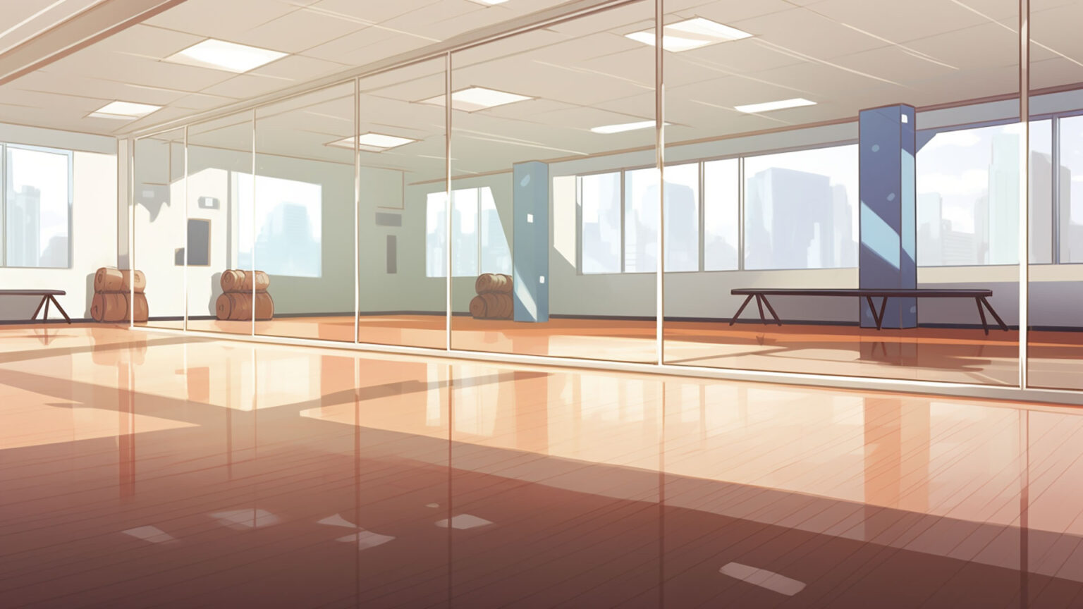 【フリー素材】鏡のあるスタジオ（7枚）