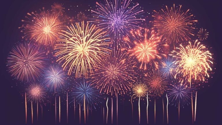 【フリー素材】夜空に打ち上がる花火（6枚）