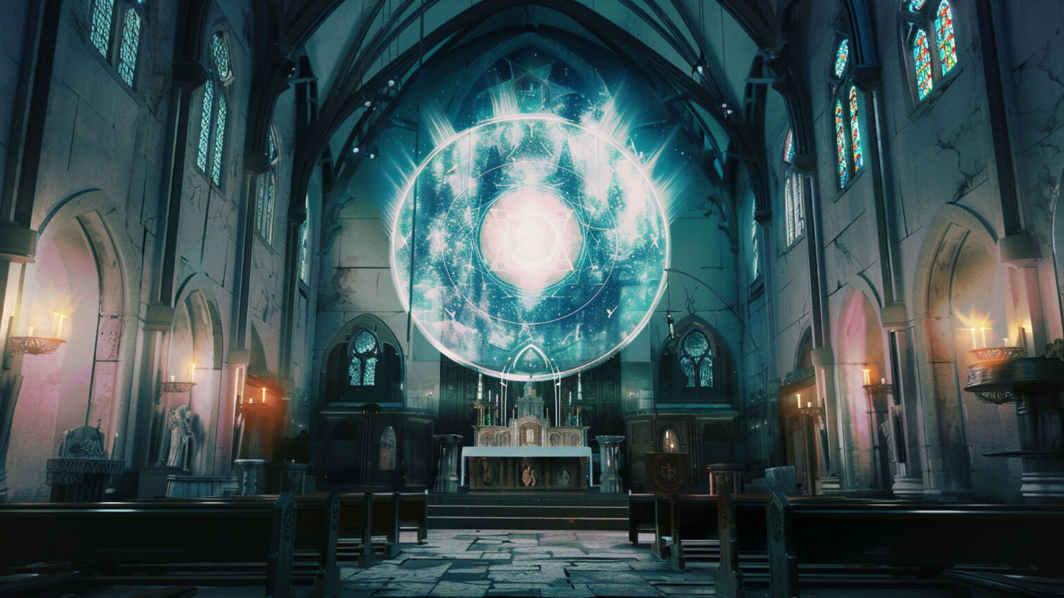 【フリー素材】魔法陣が描かれた施設（8枚）