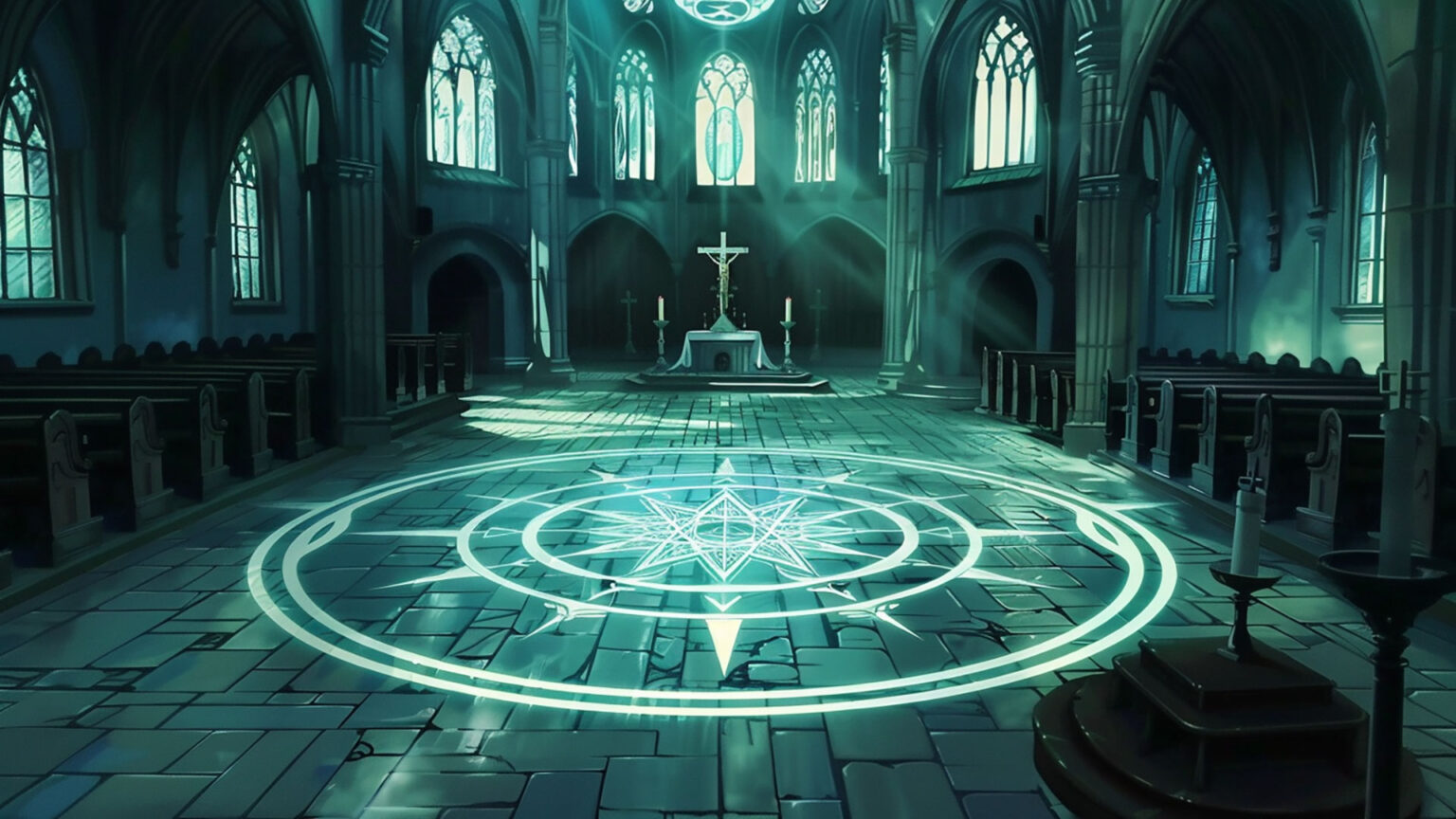 【フリー素材】魔法陣が描かれた施設（8枚）