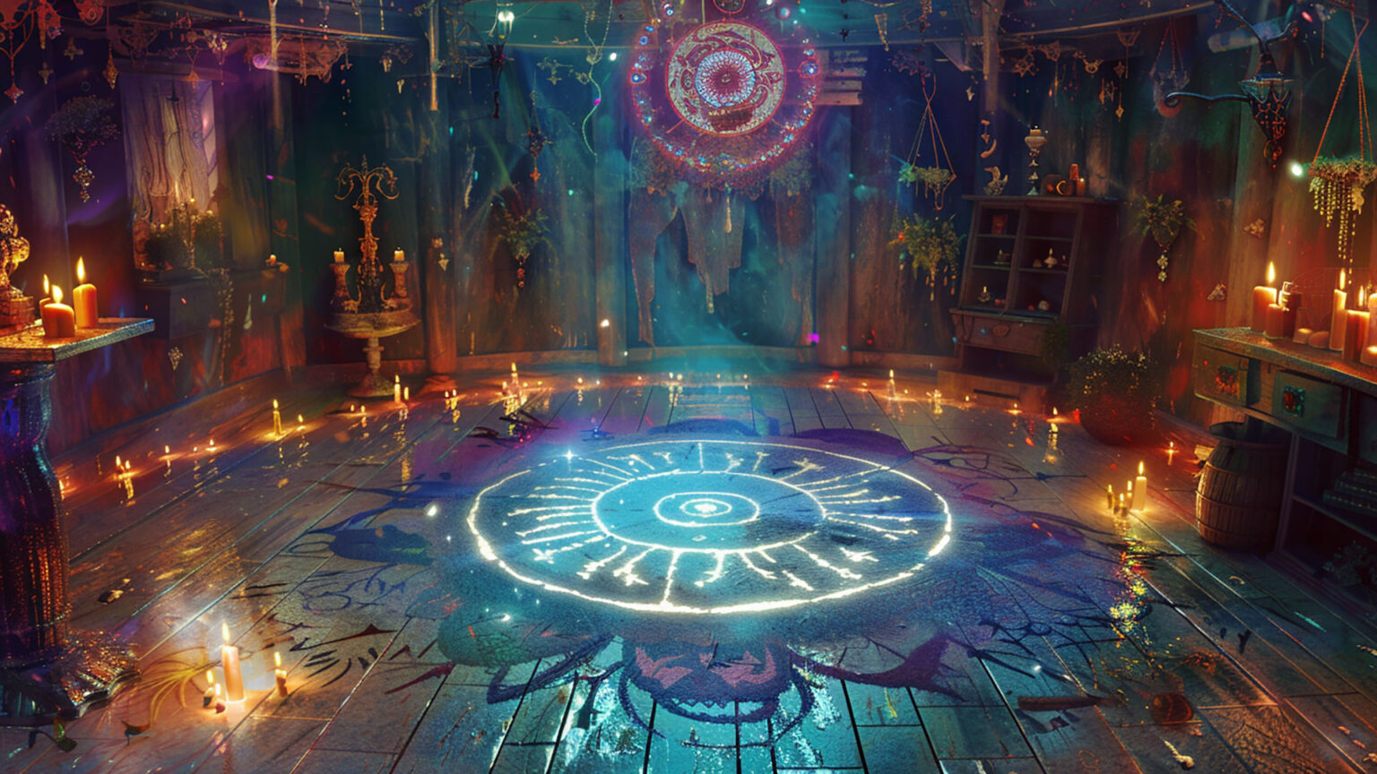 【フリー素材】魔法陣が描かれた施設（8枚）