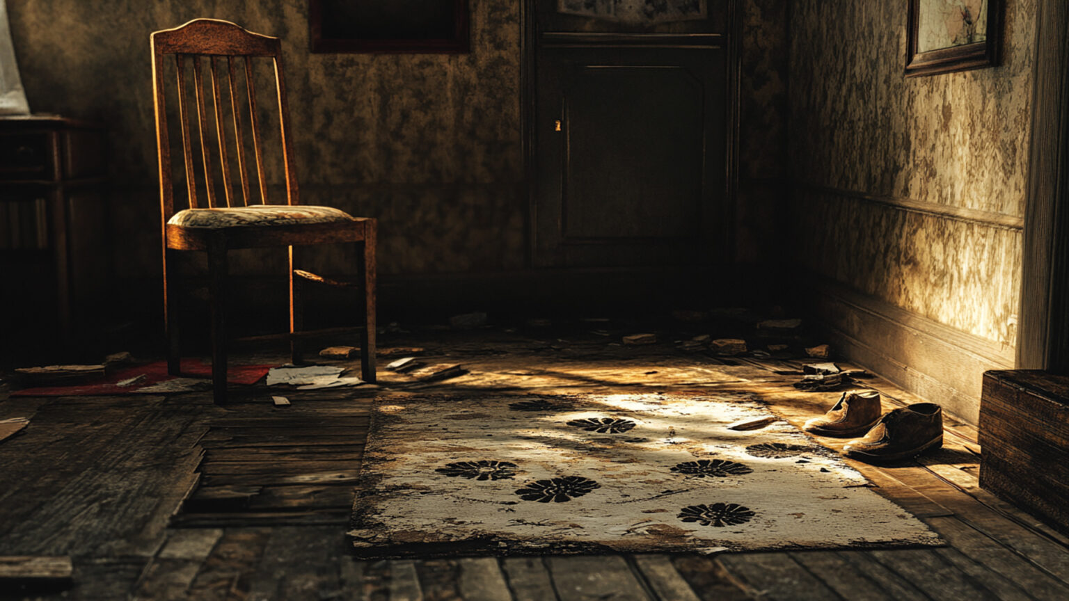 【フリー素材】汚れた床と散らかった椅子（5枚）