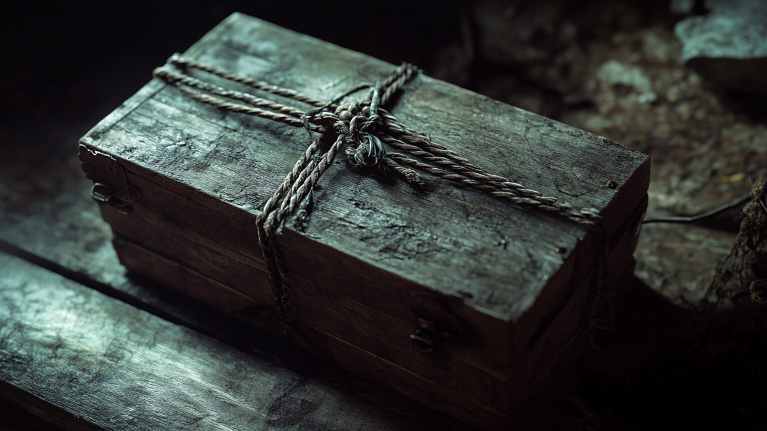 【フリー素材】怪しい木箱（5枚）